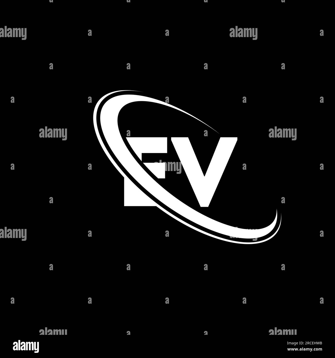 EV logo. E V design. White EV letter. EV/E V letter logo design ...