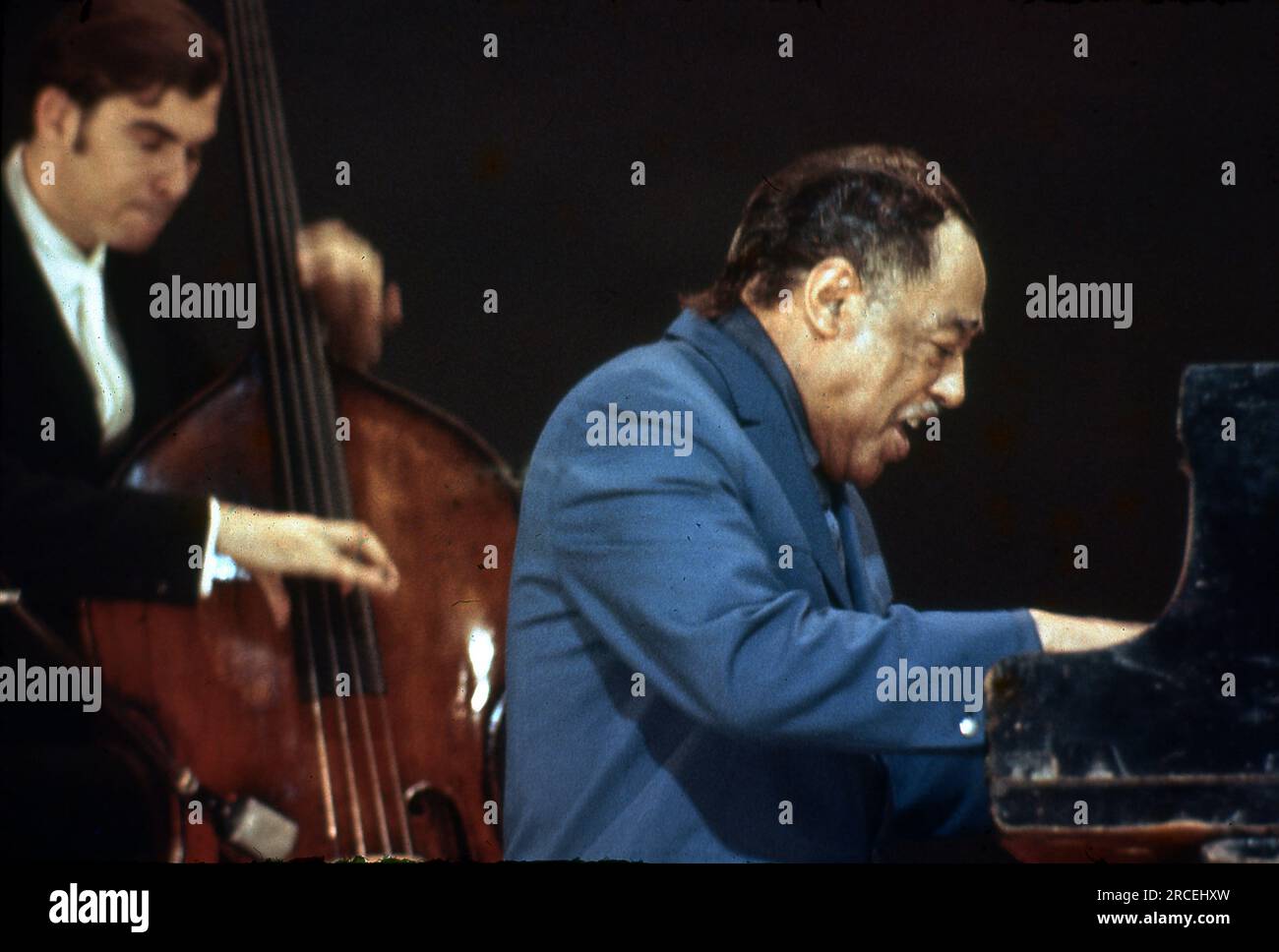 Duke Ellington, American band leader, during a performance at the Cine ...