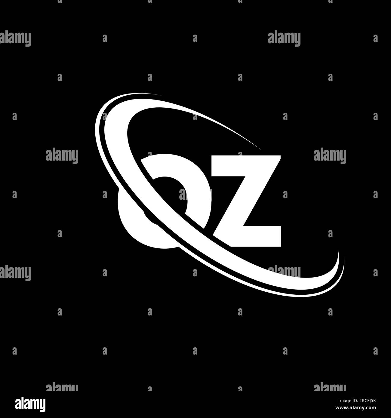 OZ logo. O Z design. White OZ letter. OZ/O Z letter logo design ...