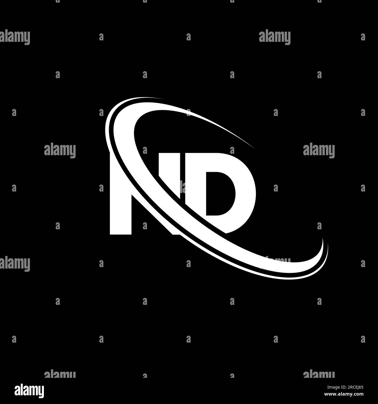 ND logo. N D design. White ND letter. ND/N D letter logo design ...