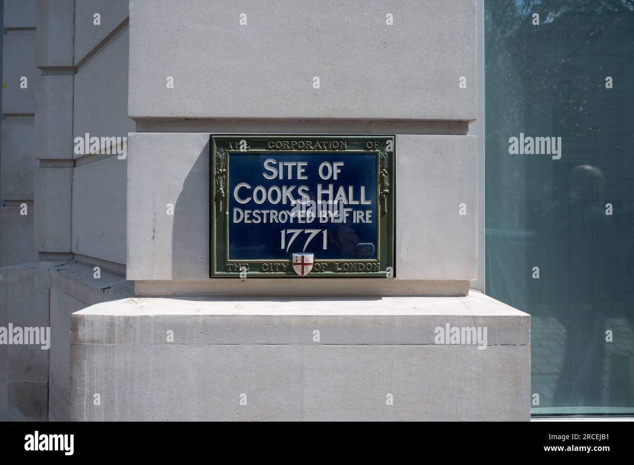 City of London Corporation historic commemorative blue plaque for site ...