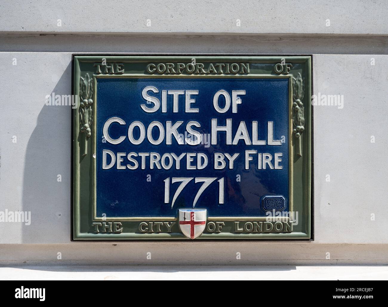 City of London Corporation historic commemorative blue plaque for site ...