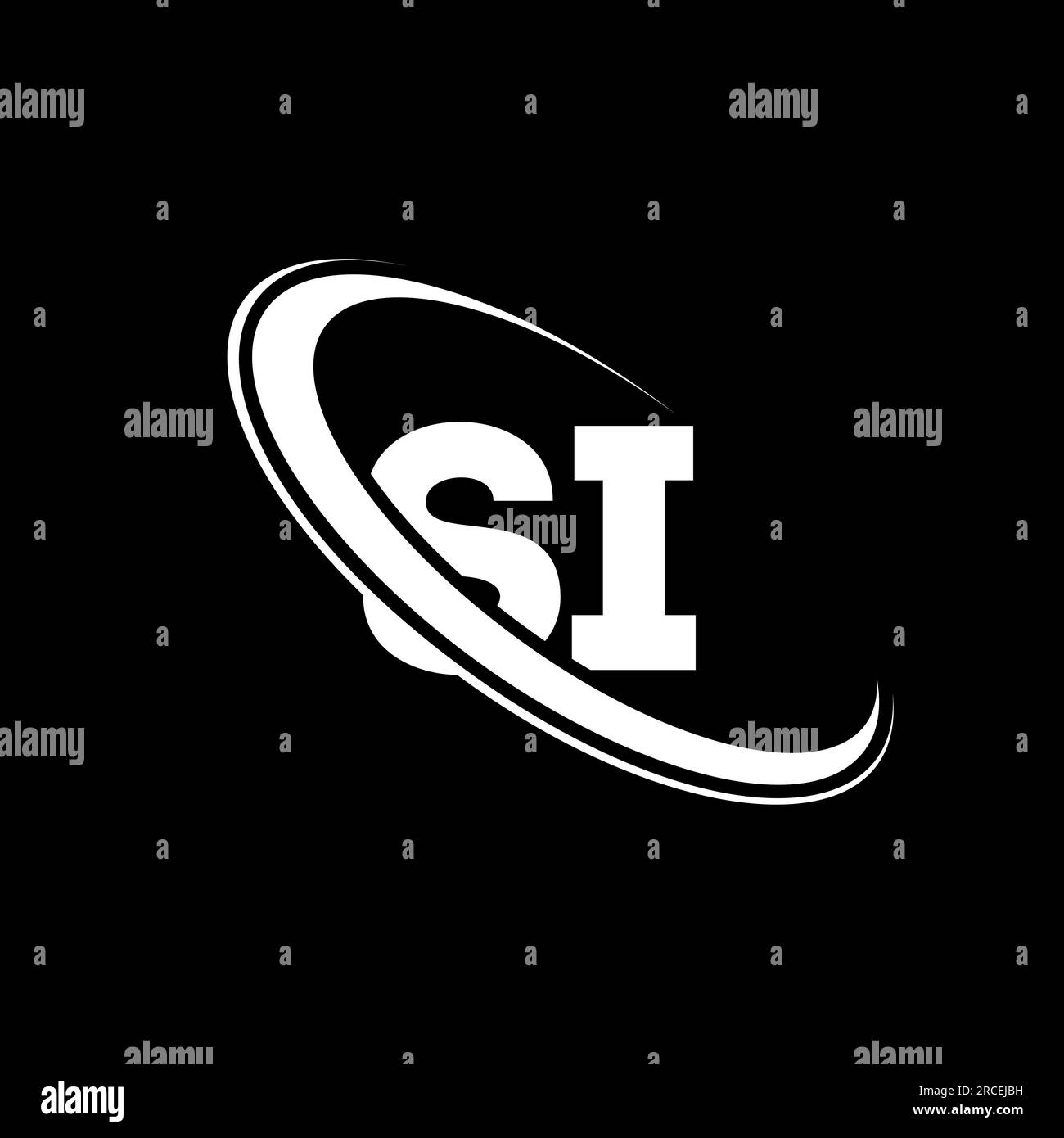 SI logo. S I design. White SI letter. SI/S I letter logo design ...