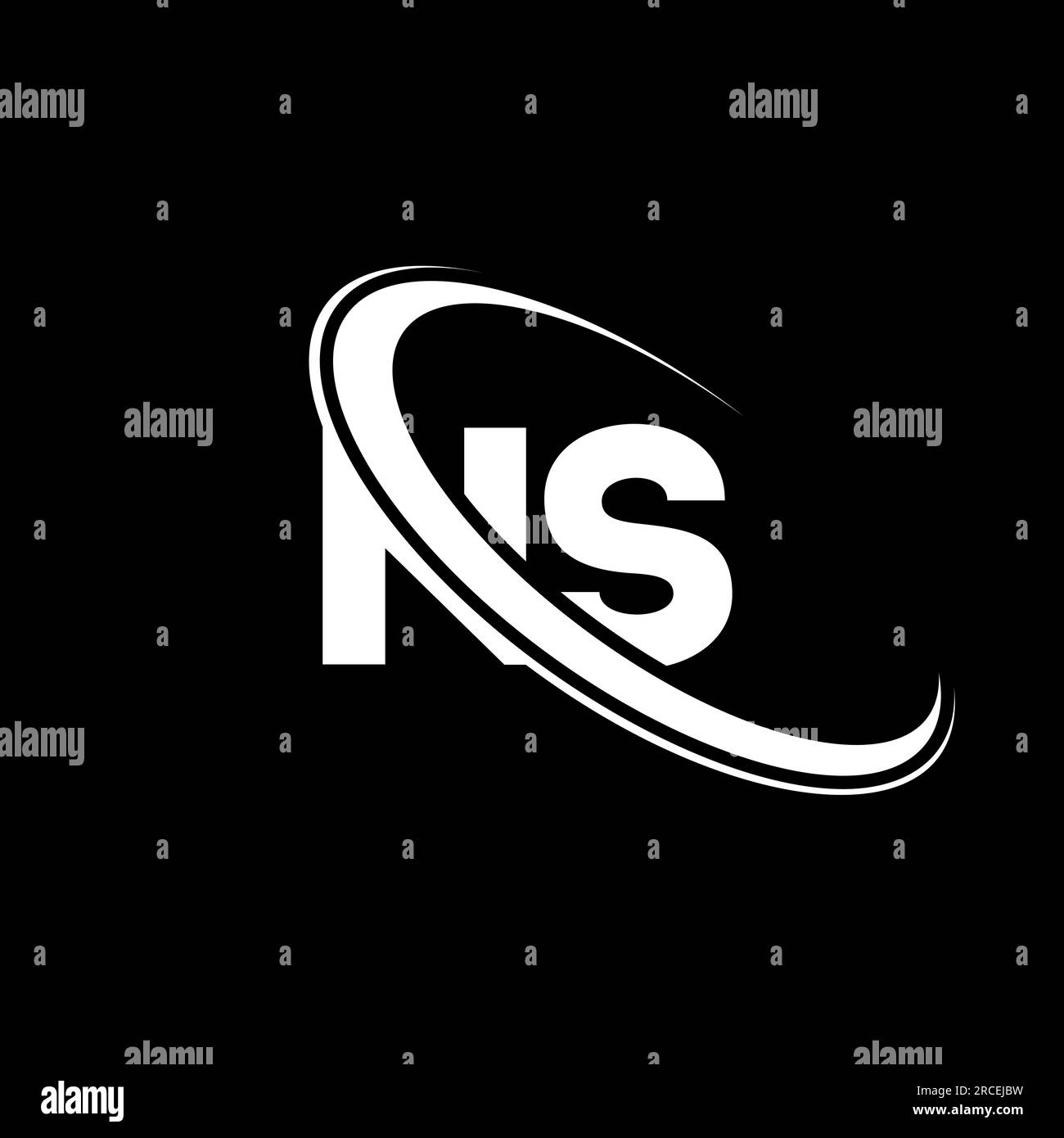 NS logo. N S design. White NS letter. NS/N S letter logo design ...