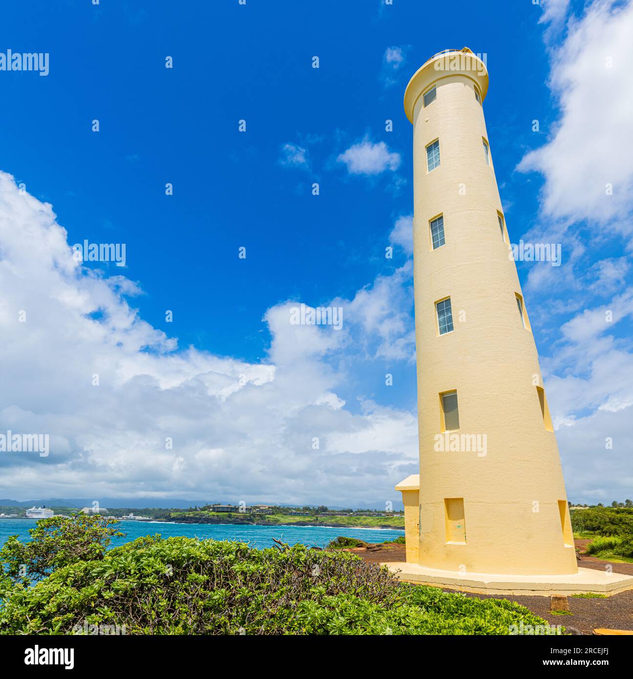 The Ninini Point Lighthouse, Lihue, Kauai, Hawaii, USA Stock Photo - Alamy