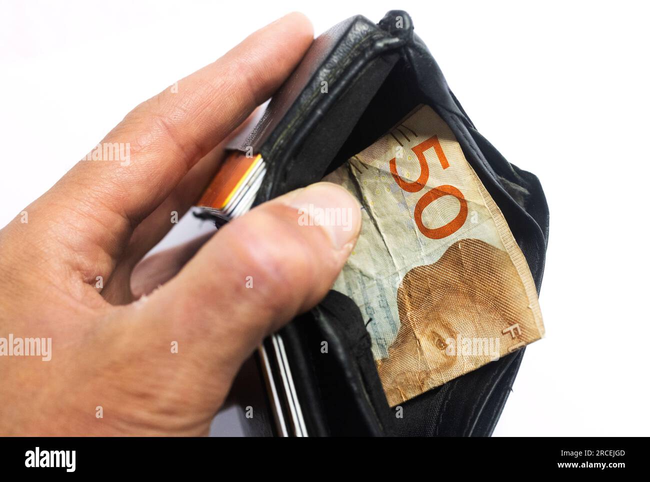 Swedish banknotes in a wallet, here a 50 kr banknote Stock Photo - Alamy