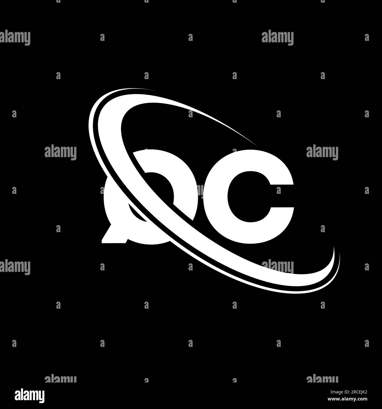 QC logo. Q C design. White QC letter. QC/Q C letter logo design ...