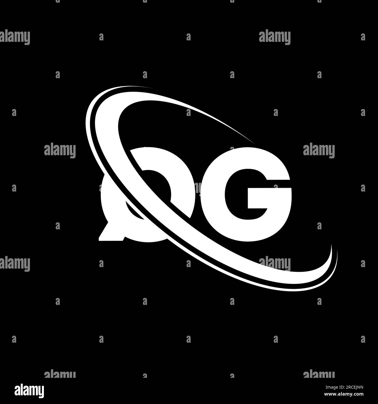 QG logo. Q G design. White QG letter. QG/Q G letter logo design. Initial letter QG linked circle ...