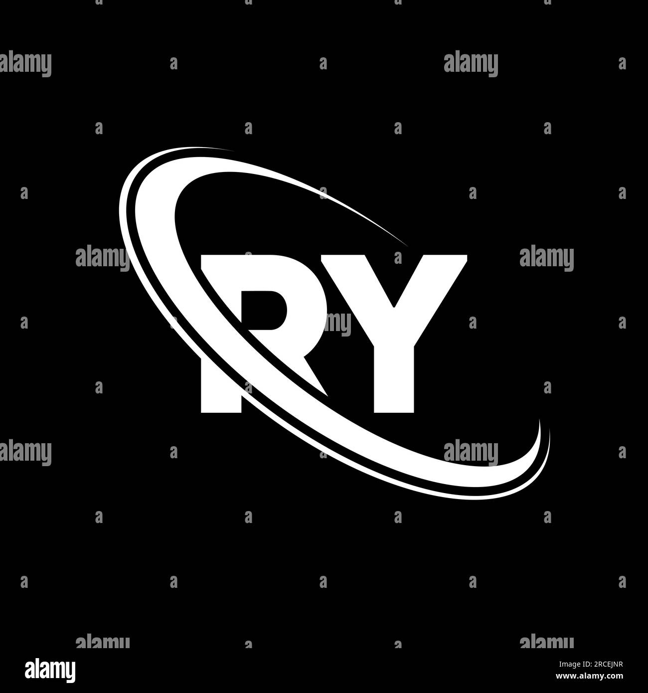 RY logo. R Y design. White RY letter. RY/R Y letter logo design ...