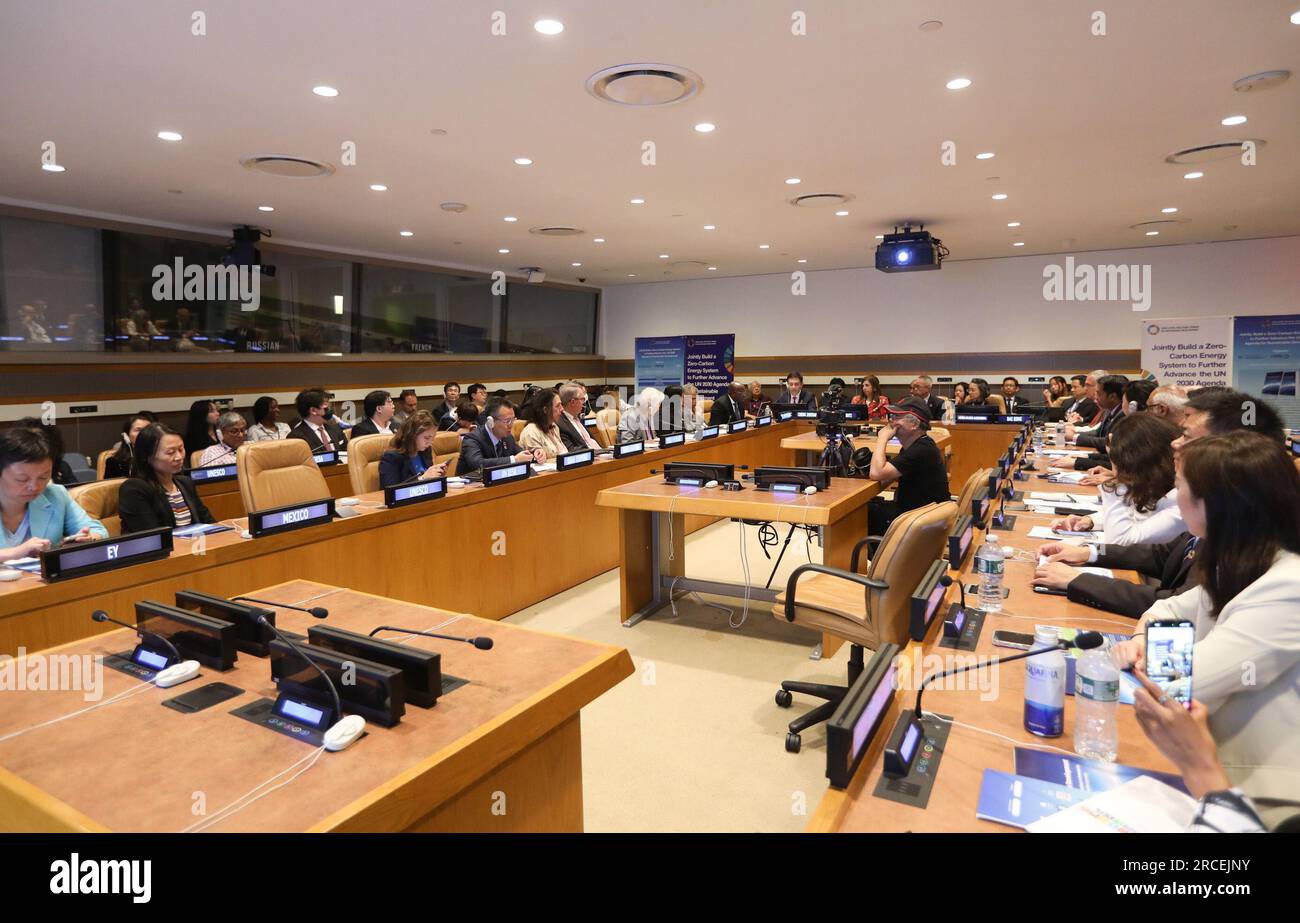 United Nations. 14th July, 2023. This photo taken on July 13, 2023 ...