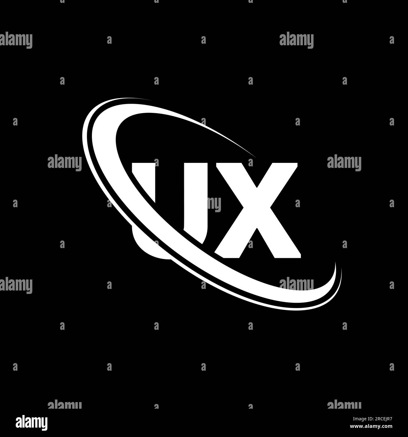 UX logo. U X design. White UX letter. UX/U X letter logo design ...