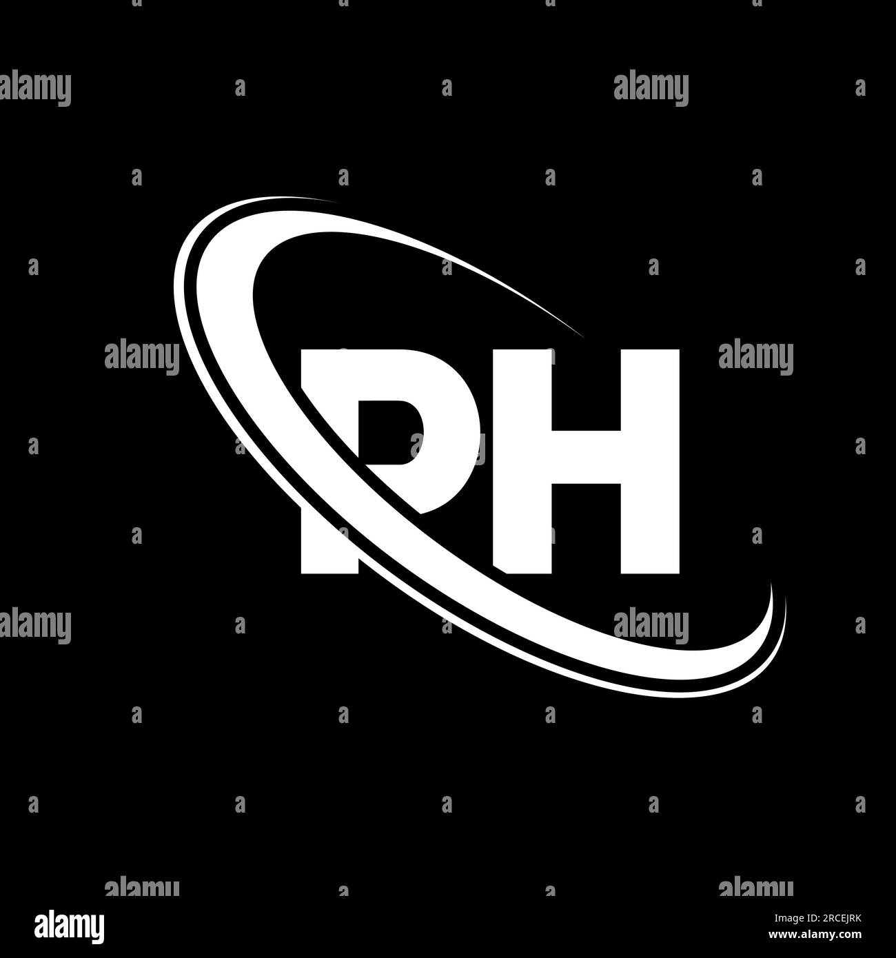 PH logo. P H design. White PH letter. PH/P H letter logo design ...