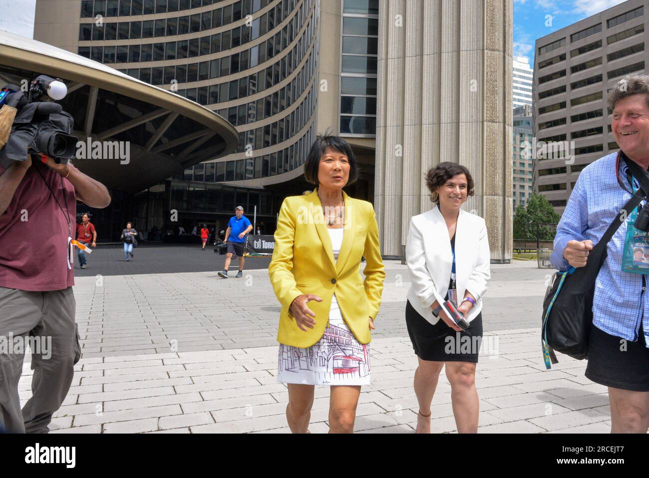 Olivia Chow sworn in as Toronto's new mayor at the council chamber ...