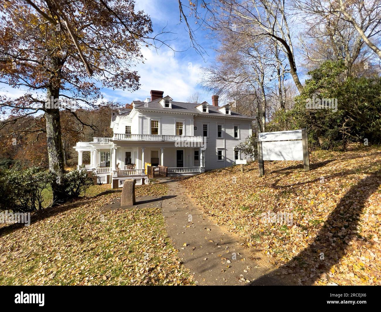 Blowing Rock, NC - October 25, 2022: The exterior of the Moses Cone ...