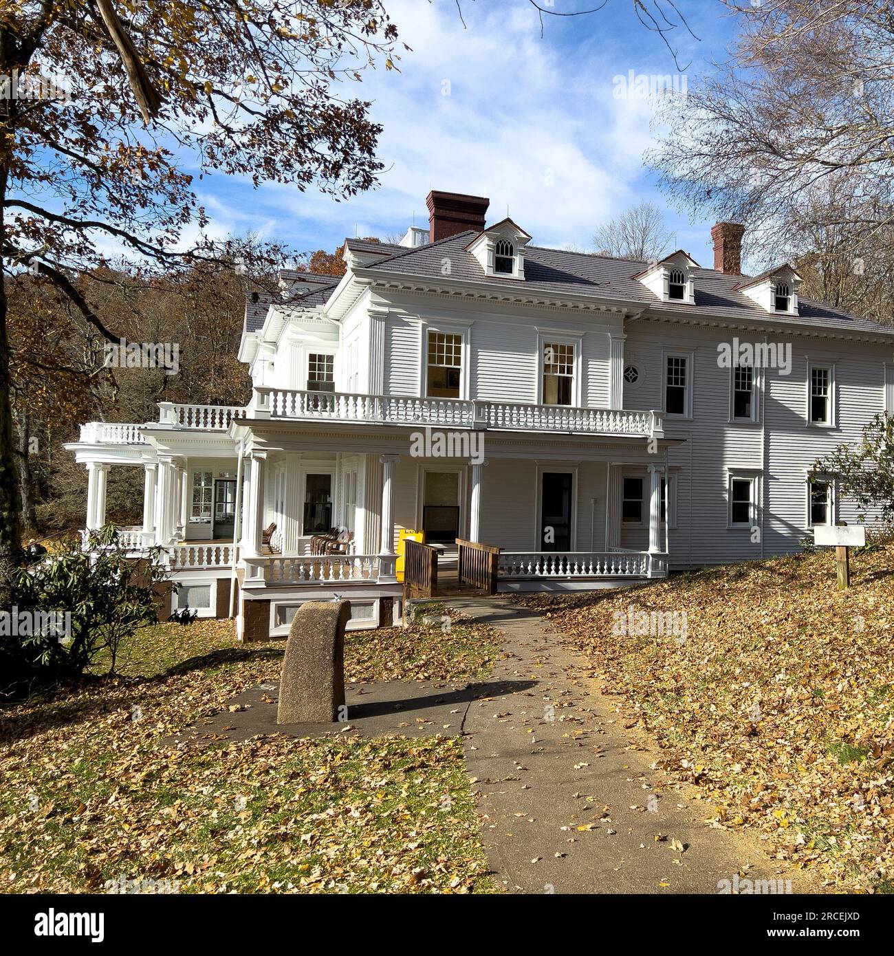 Blowing Rock, NC - October 25, 2022: The exterior of the Moses Cone ...