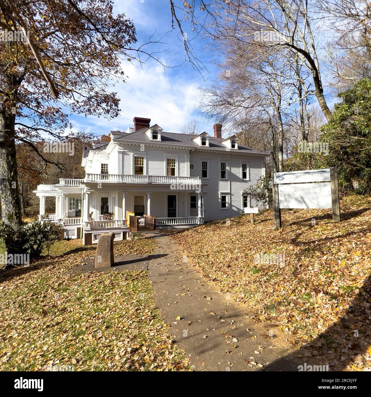 Blowing Rock, NC - October 25, 2022: The exterior of the Moses Cone ...