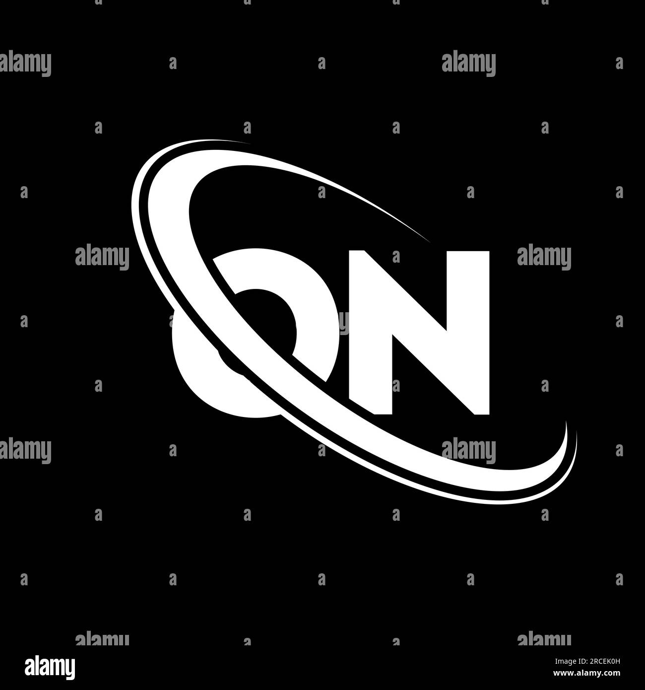 ON logo. O N design. White ON letter. ON/O N letter logo design ...