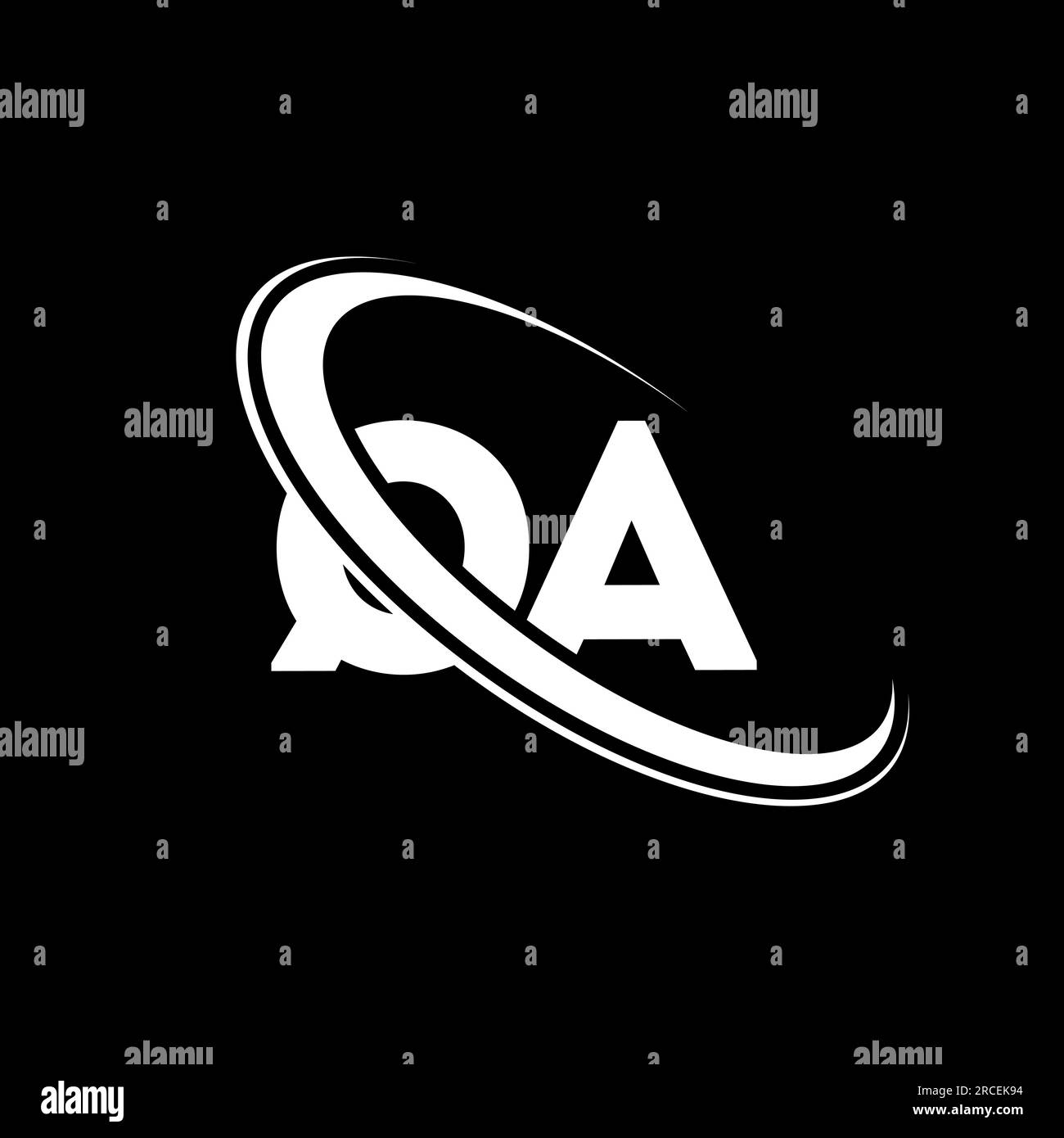 Qa logo design on black background Stock Vector Image & Art - Alamy