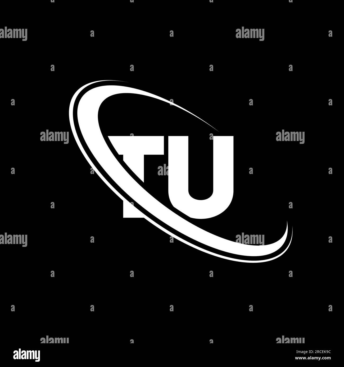 TU logo. T U design. White TU letter. TU/T U letter logo design. Initial letter TU linked circle ...