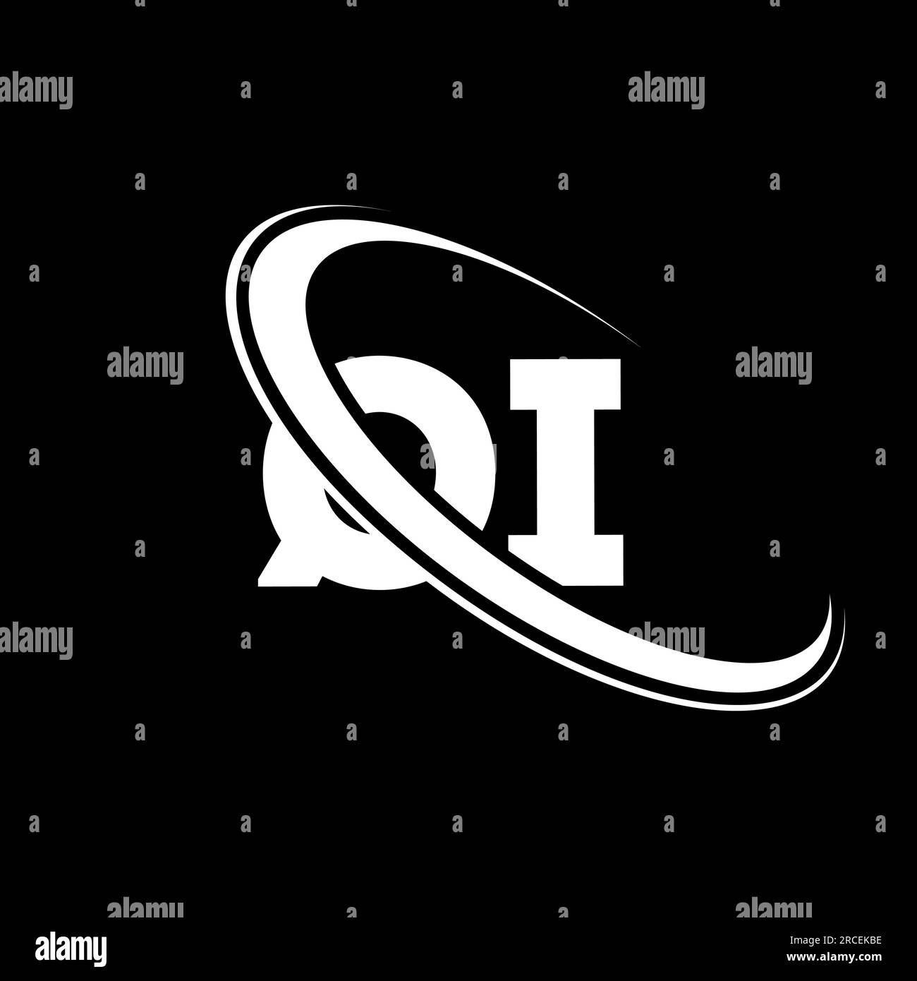 QI logo. Q I design. White QI letter. QI/Q I letter logo design ...