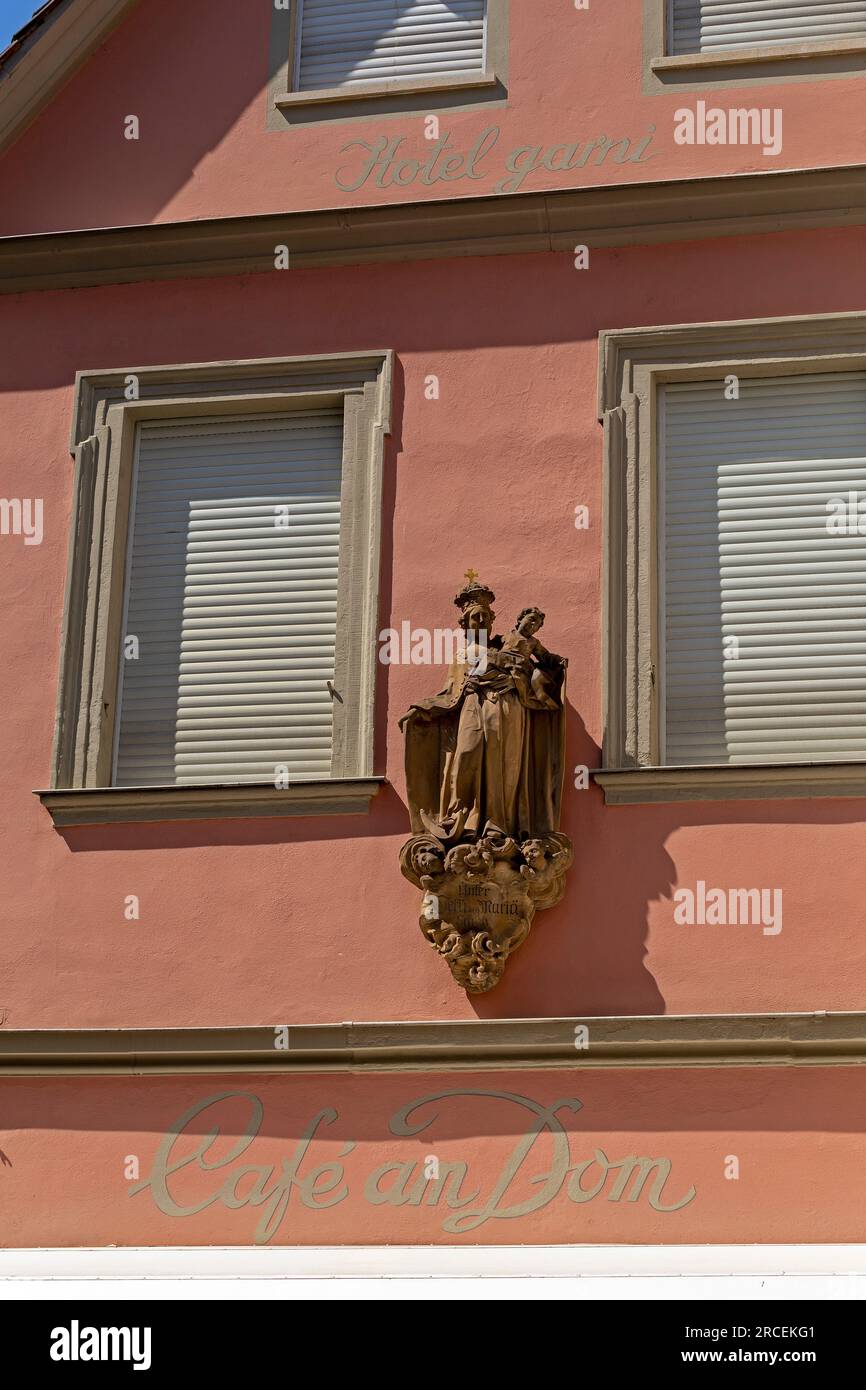 Statue of the Virgin Mary and the divine infant, Bamberg, Oberfranken ...