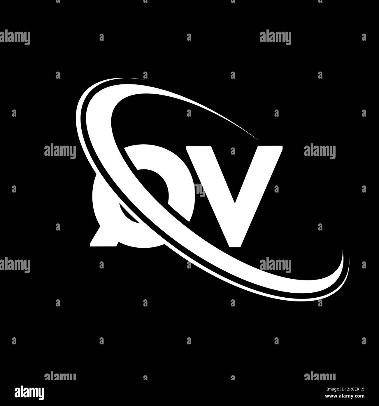 QV logo. Q V design. White QV letter. QV/Q V letter logo design ...