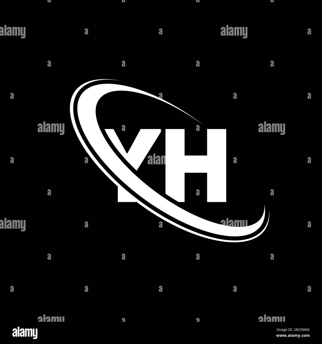Yh Logo Y H Design White Yh Letter Yhy H Letter Logo Design Initial Letter Yh Linked Circle