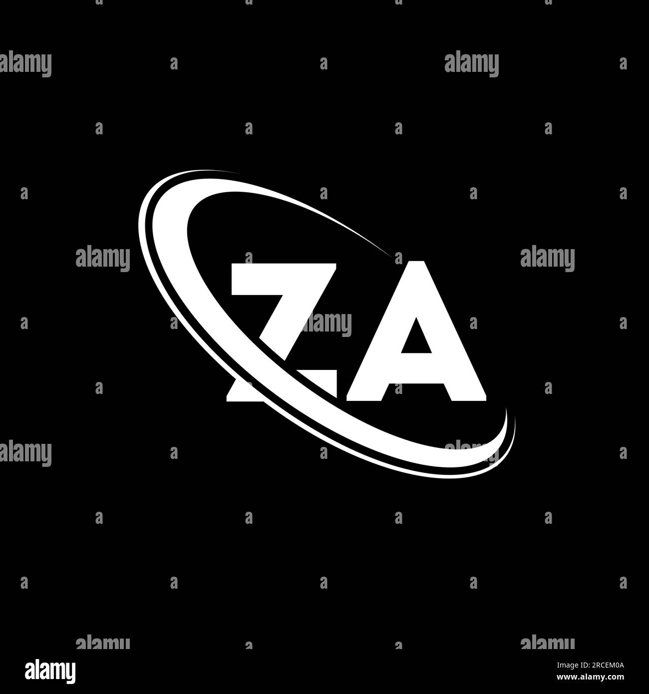 ZA logo. Z A design. White ZA letter. ZA/Z A letter logo design ...