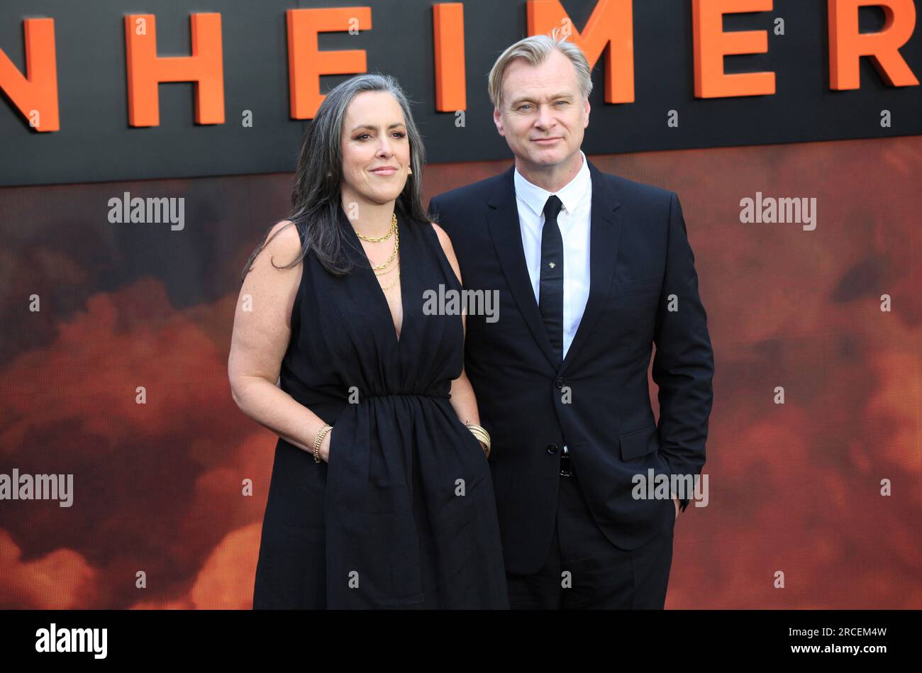 London, UK. Christopher Nolan and Emma Thomas at the Oppenheimer ...