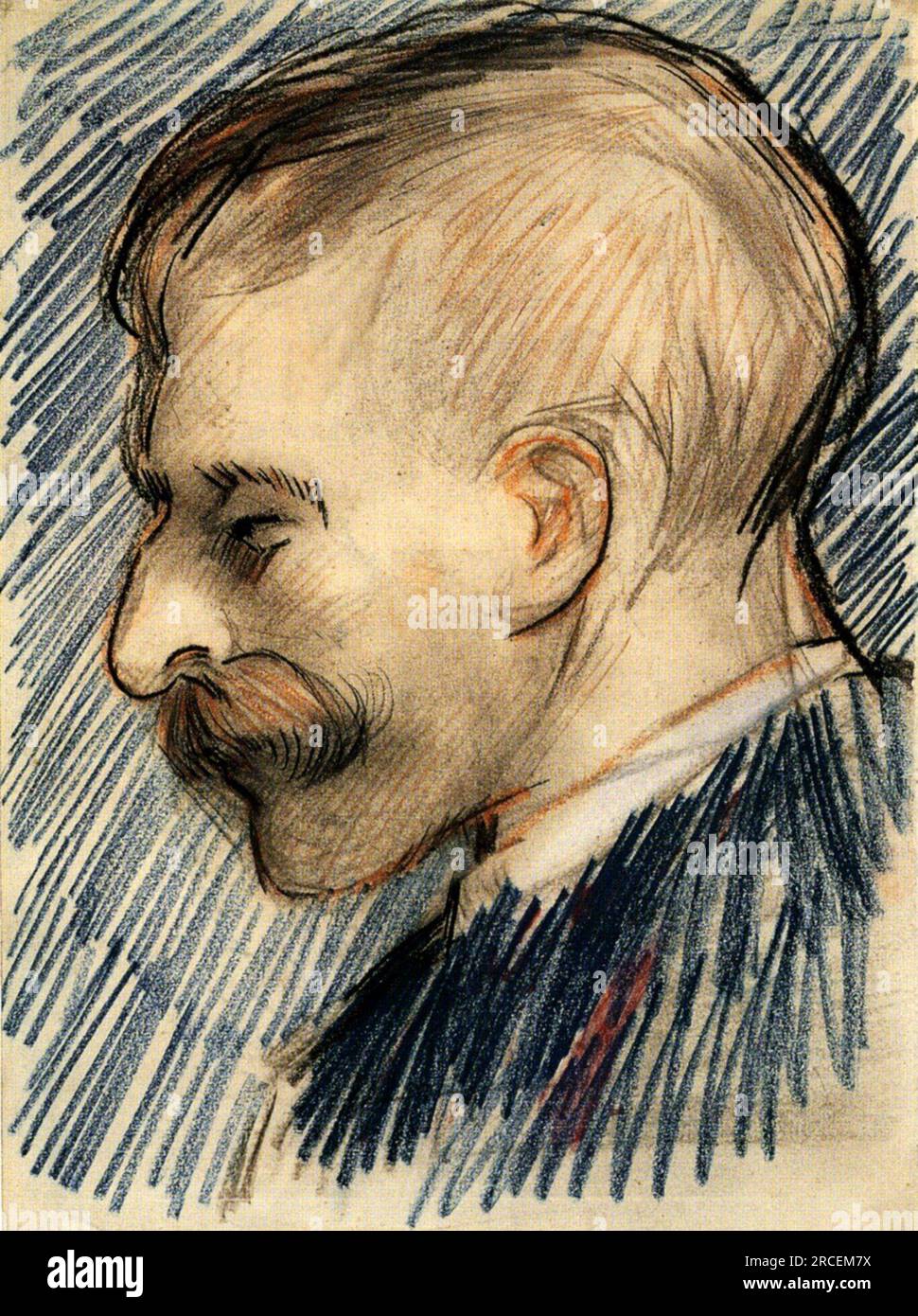 Head of a Man (Possibly Theo van Gogh) 1887; Paris, France by Vincent ...