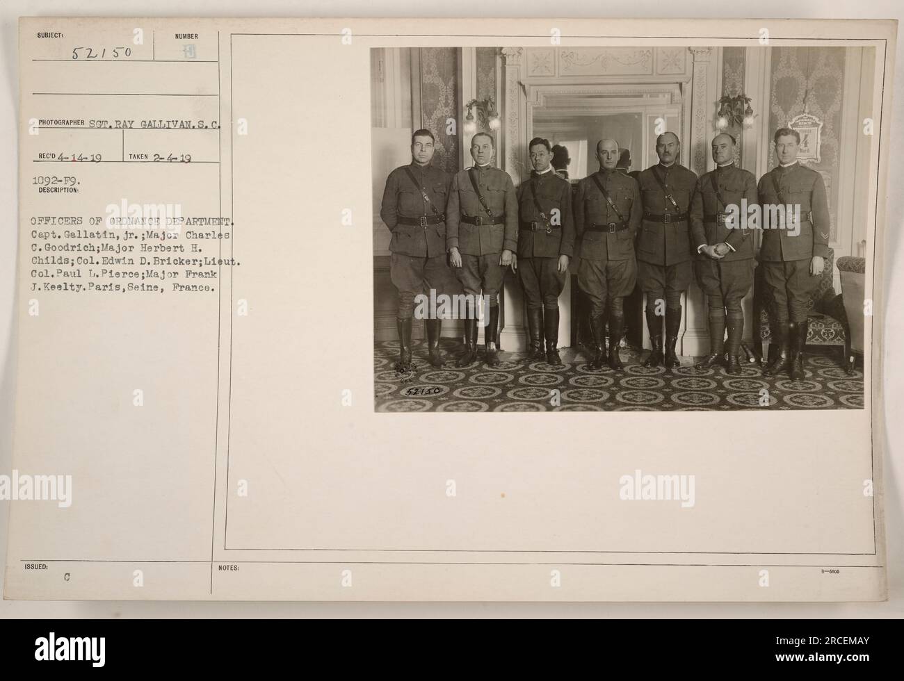 "Factual caption for the image: Officers of the Ordnance Department in ...