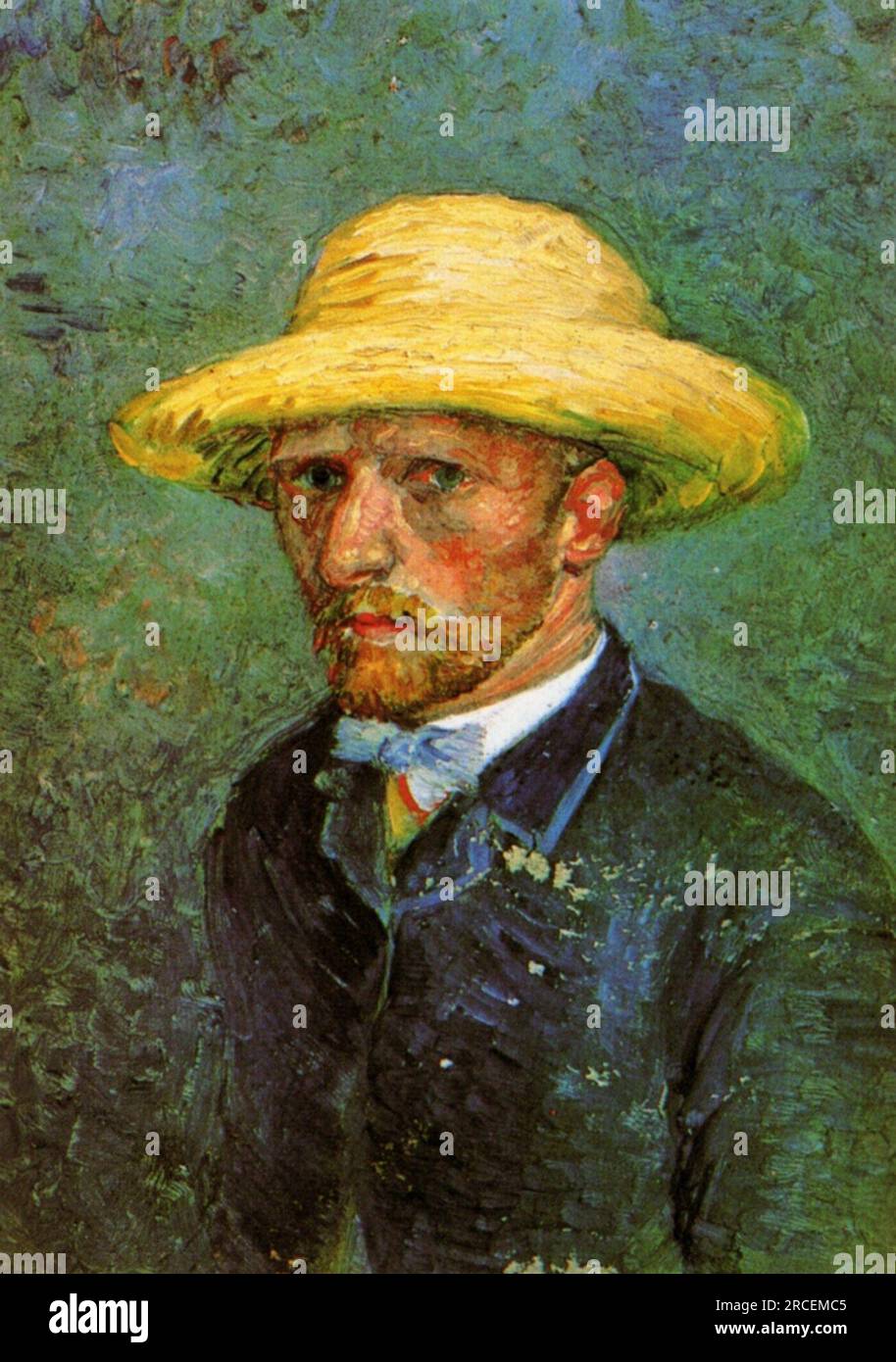 Vincent Van Gogh Autoportrait Avec Chapeau De Paille