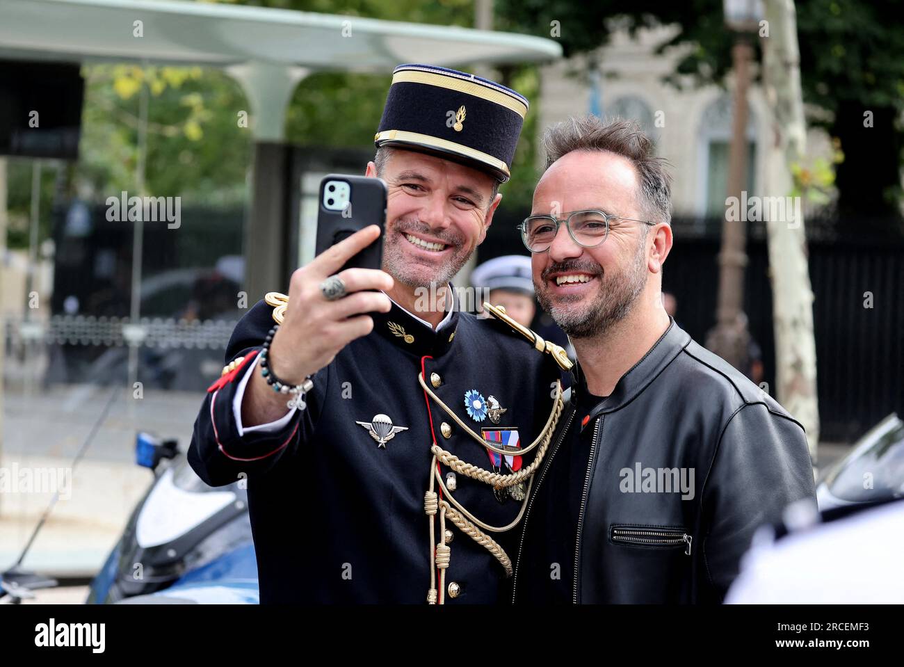Paris, France. 14th July, 2023. French humorist and Tv host Jarry ...
