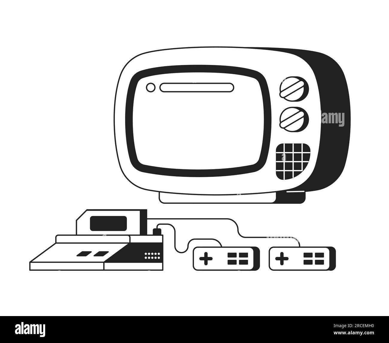 Electric Devices For Video Gaming Monochrome Flat Vector Object Stock Vector Image And Art Alamy