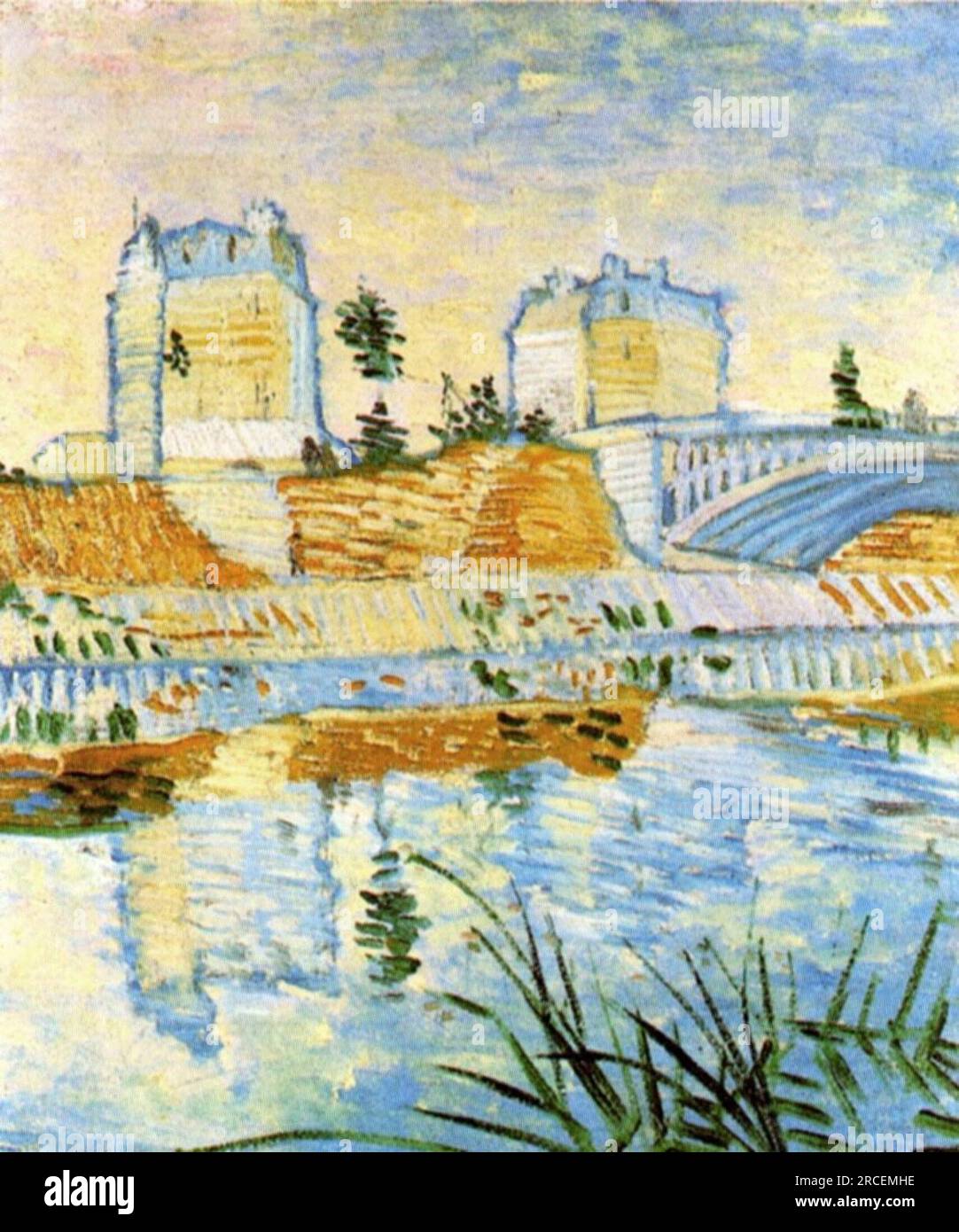 The Seine with the Pont de Clichy 1887; Paris, France by Vincent van ...