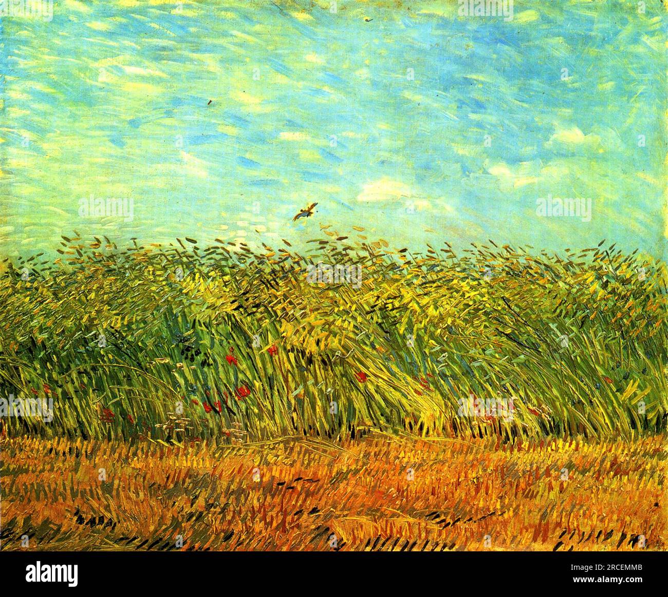 Wheat Field with a Lark 1887; Paris, France by Vincent van Gogh Stock ...