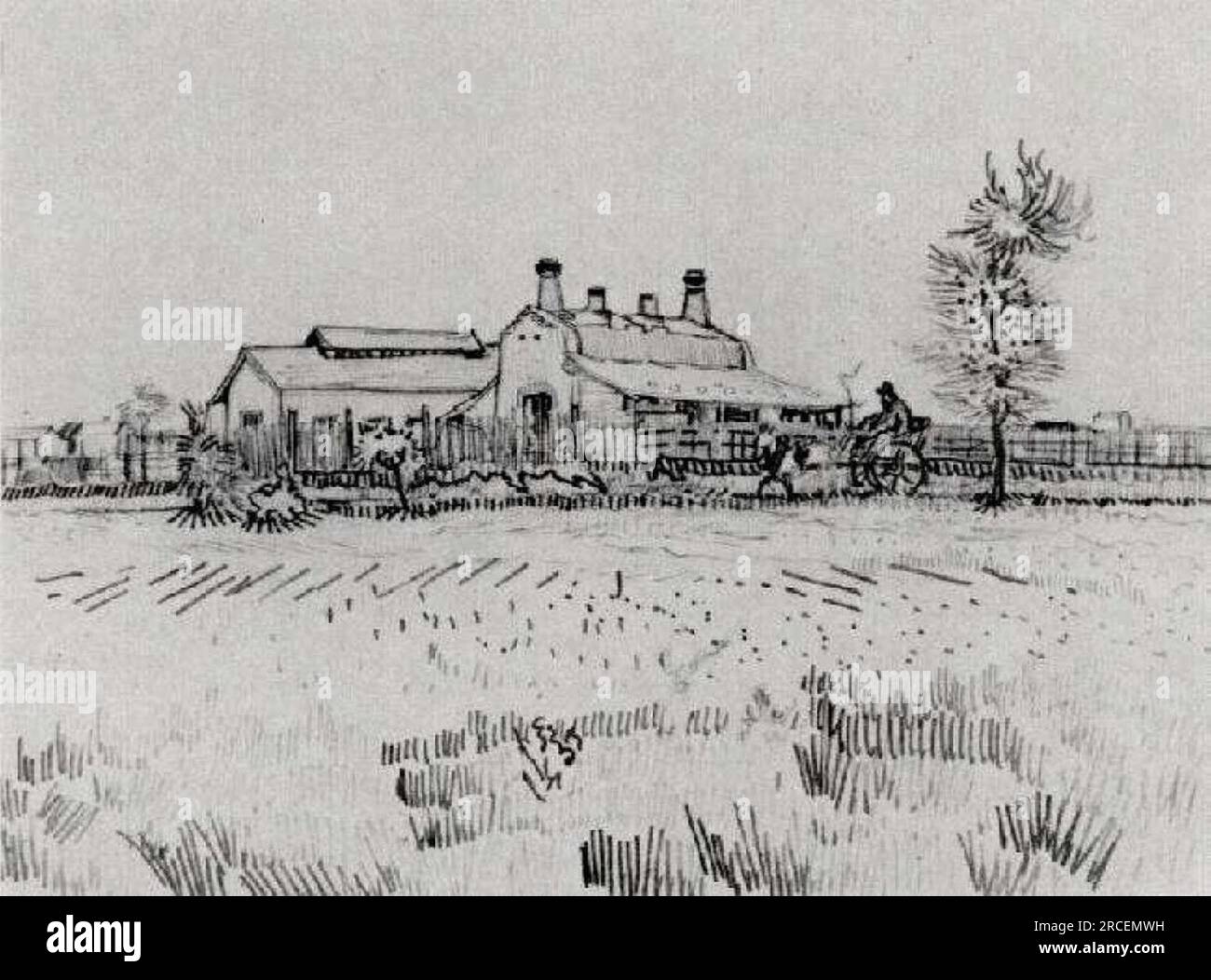 Field with Factory 1888; Arles, Bouches-du-Rhône, France by Vincent van ...