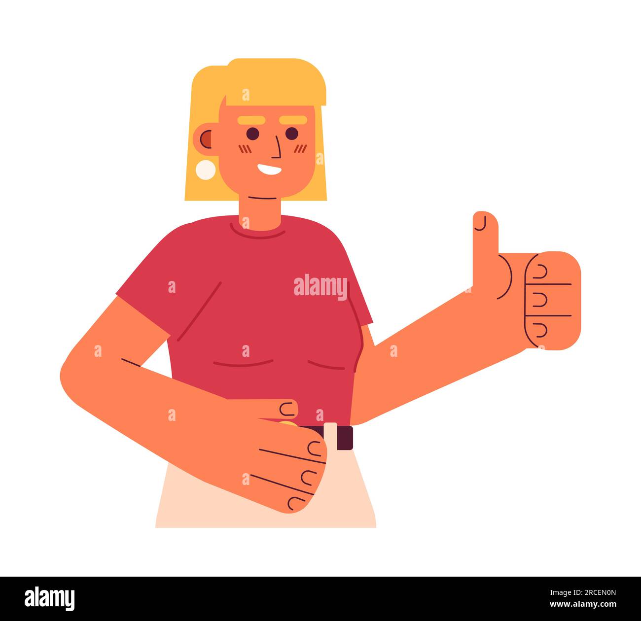 Blonde woman thumb Stock Vector Images - Alamy