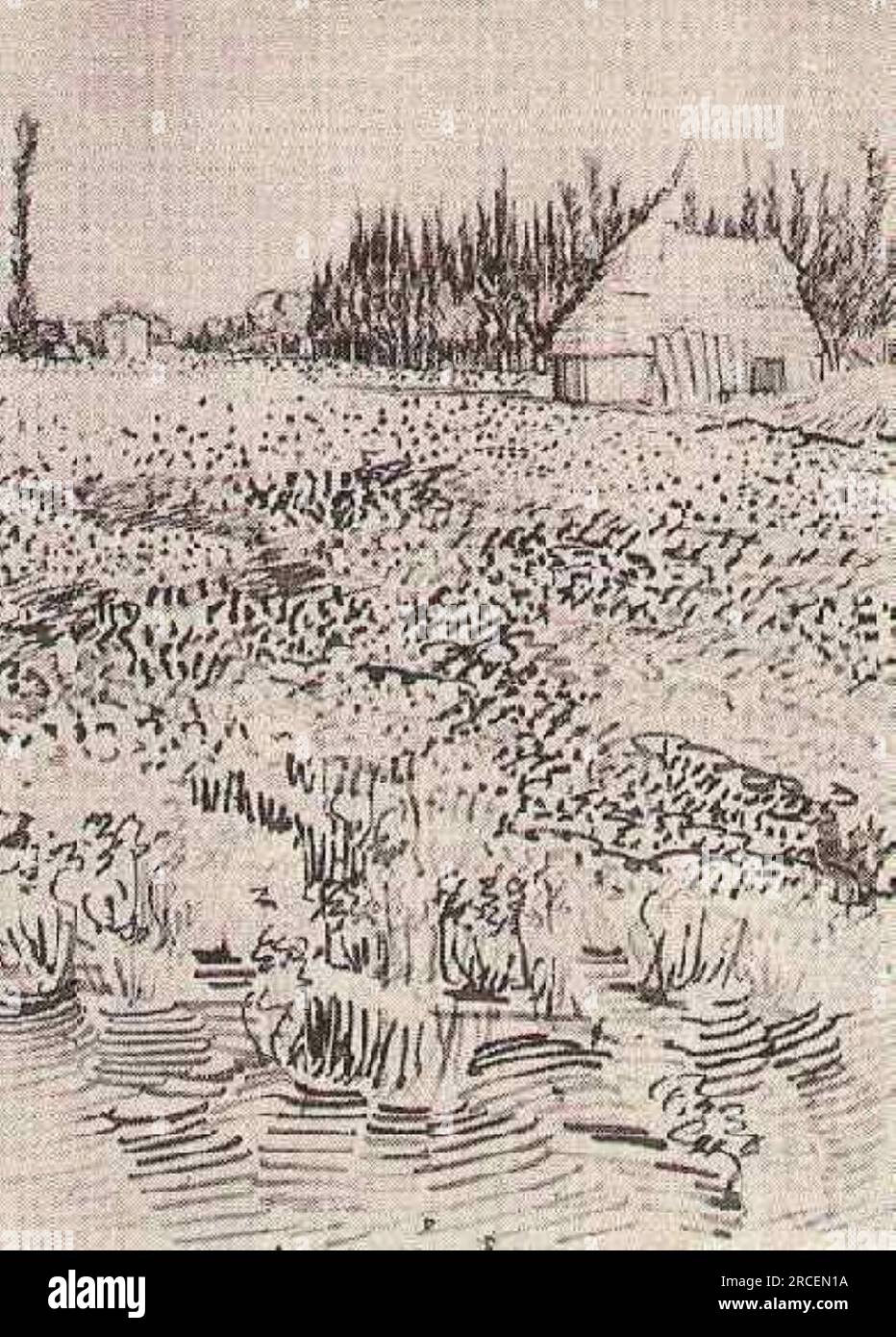 Landscape with Hut in the Camargue 1888; Arles, Bouches-du-Rhône ...