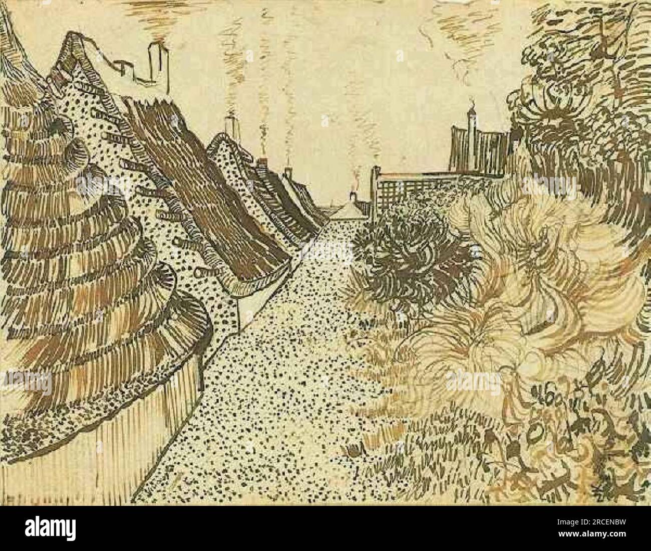 Street in Saintes-Maries 1888; Saintes-maries-de-la-mer, France by ...