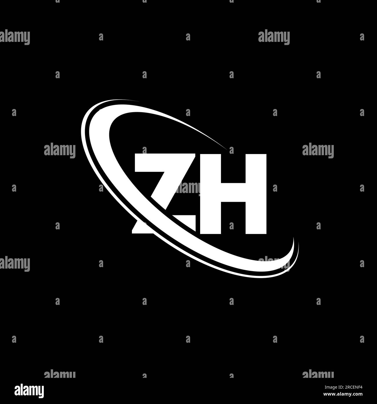 ZH logo. Z H design. White ZH letter. ZH/Z H letter logo design ...