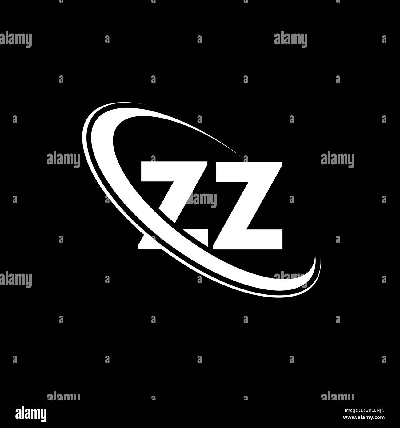 ZZ logo. Z Z design. White ZZ letter. ZZ/Z Z letter logo design. Initial letter ZZ linked circle ...