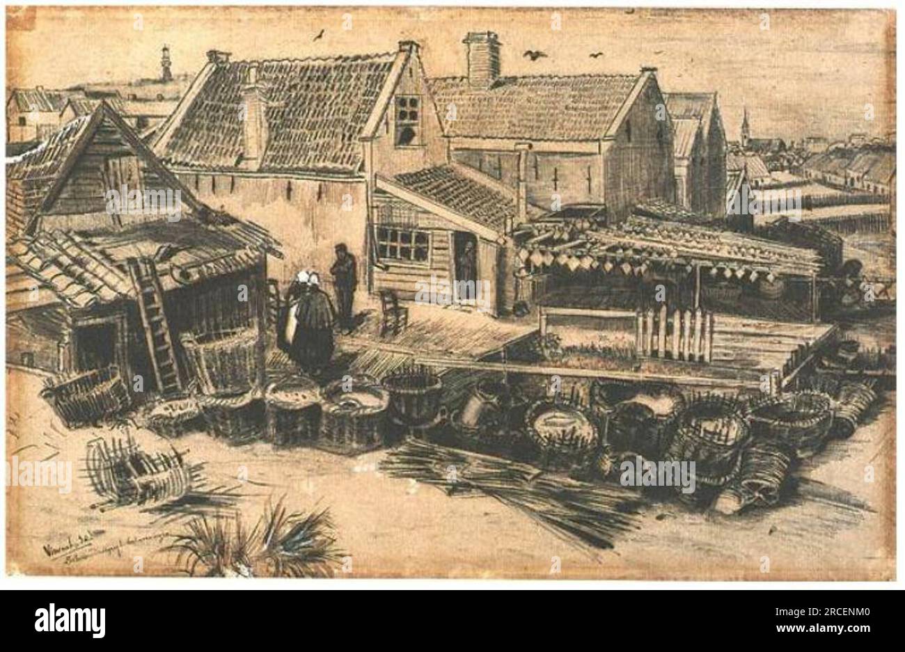 Fish-Drying Barn, Seen From a Height 1882; Haag / Den Haag / La Haye ...