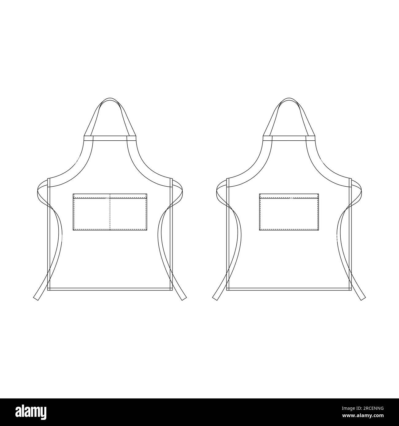 Template apron vector illustration flat design outline clothing ...