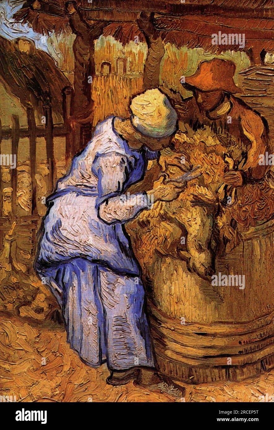 Sheep-Shearers, The after Millet 1889; Saint-rémy-de-provence, France ...