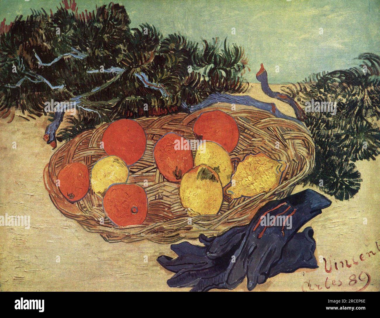 Still Life with Oranges and Lemons with Blue Gloves 1889; Arles ...