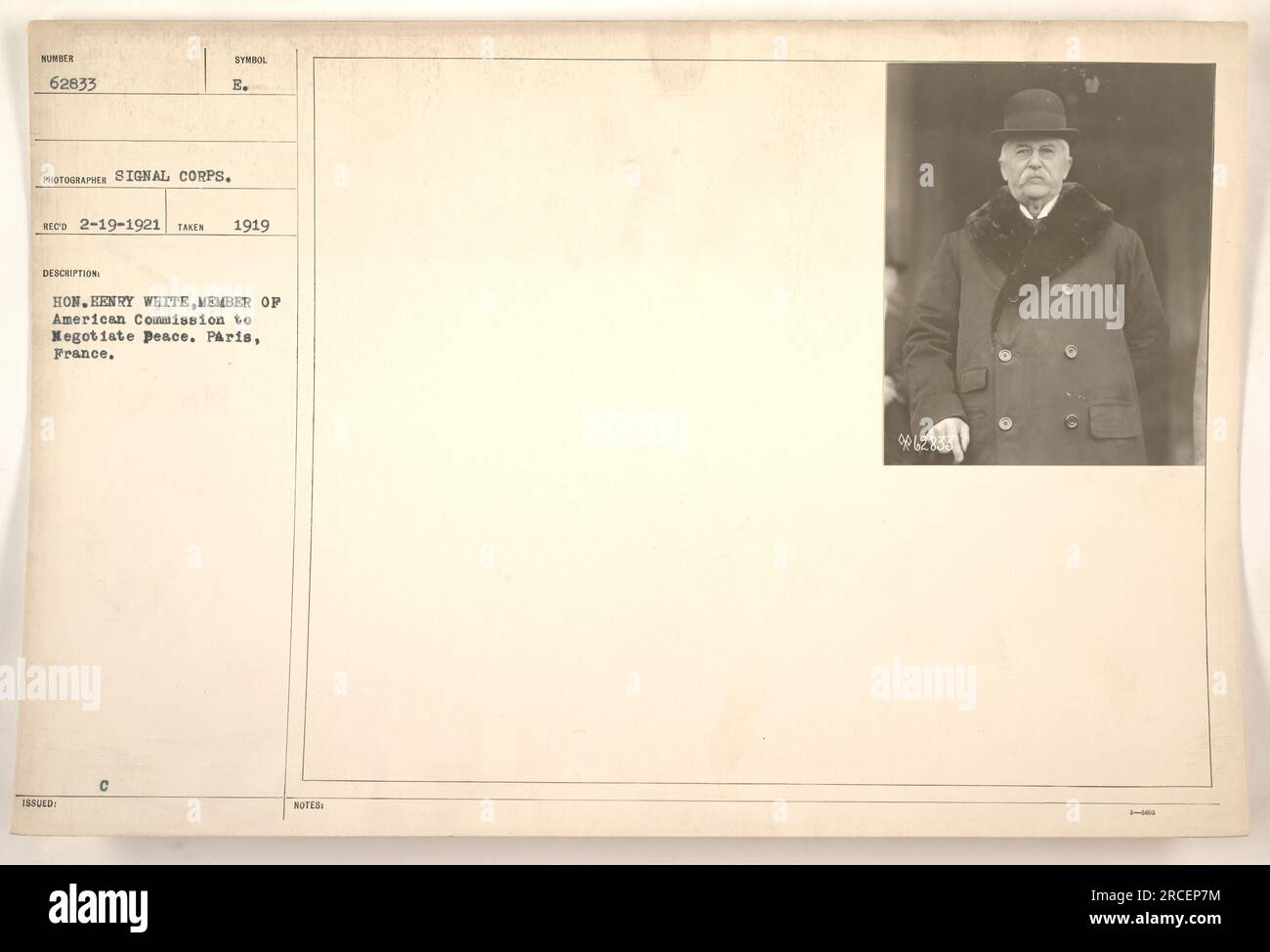 Hon. Henry White, a member of the American Commission to Negotiate ...