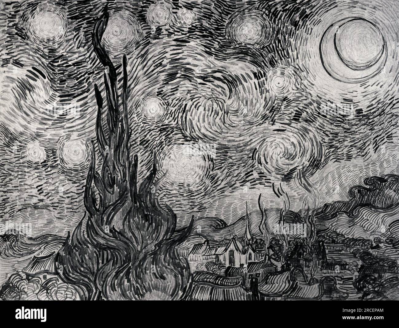 The Starry Night 1889; Saint-rémy-de-provence, France by Vincent van ...