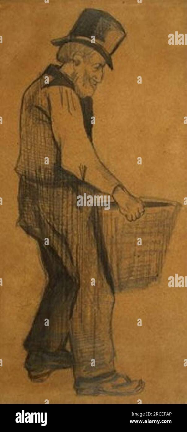 Man Carrying Peat 1882; Haag / Den Haag / La Haye / The Hague ...