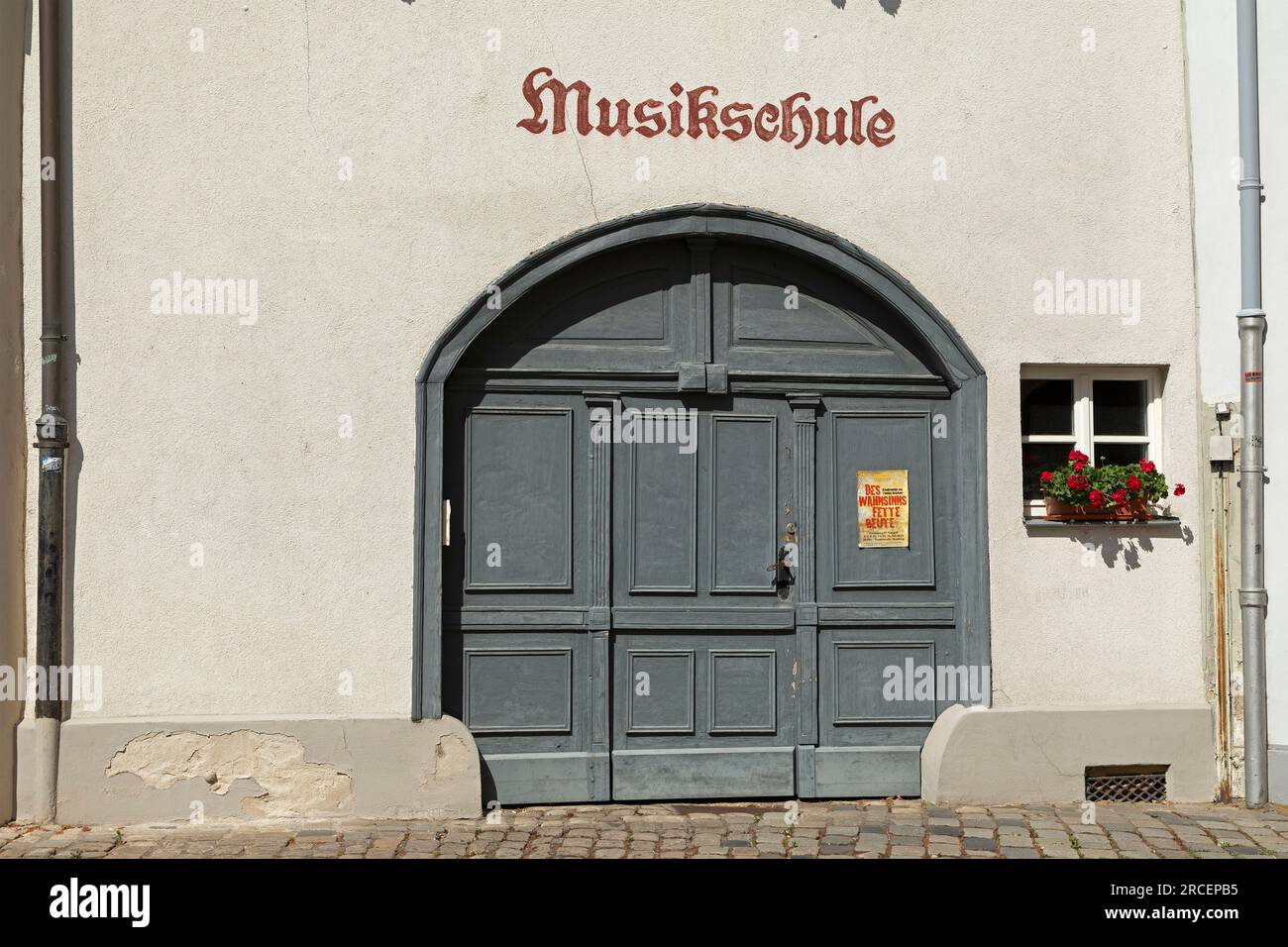 Entrance, music school, old town, Bamberg, Oberfranken, Bavaria ...
